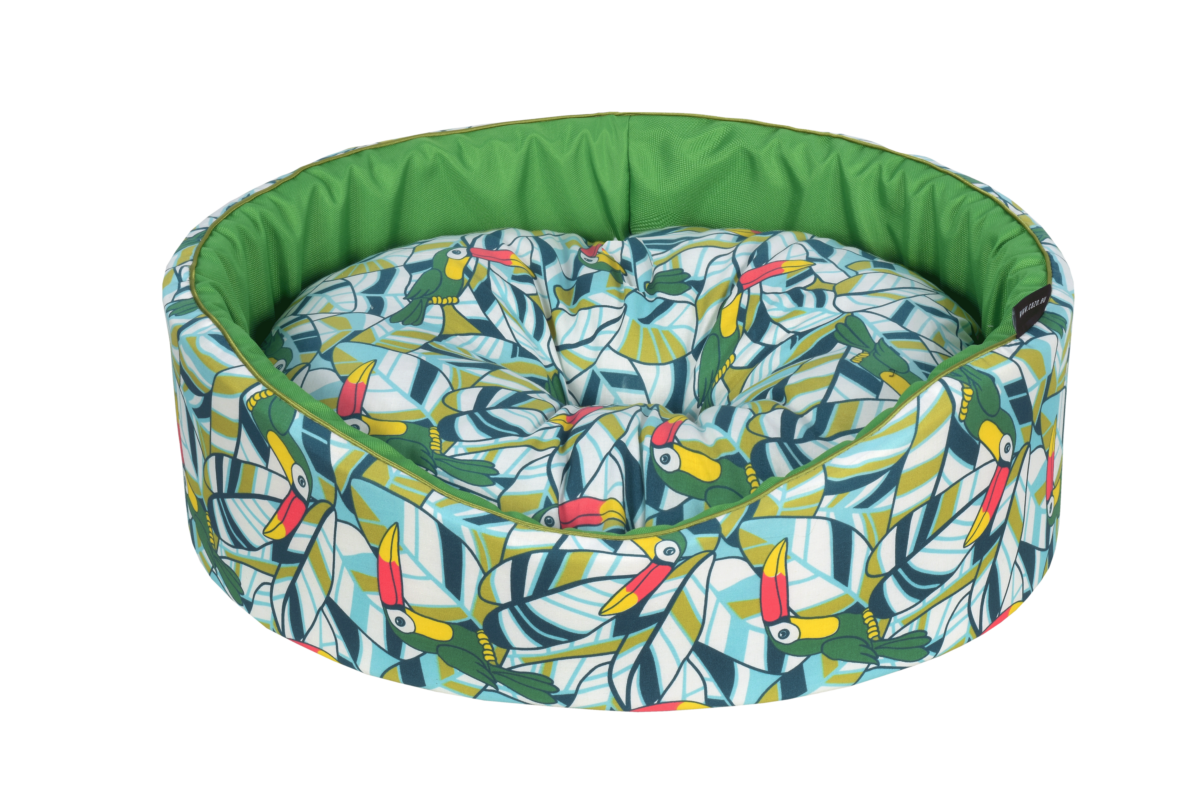 Cazo Foam Bed Cotton Toucan pesa koertele 50x46cm - Petmarket